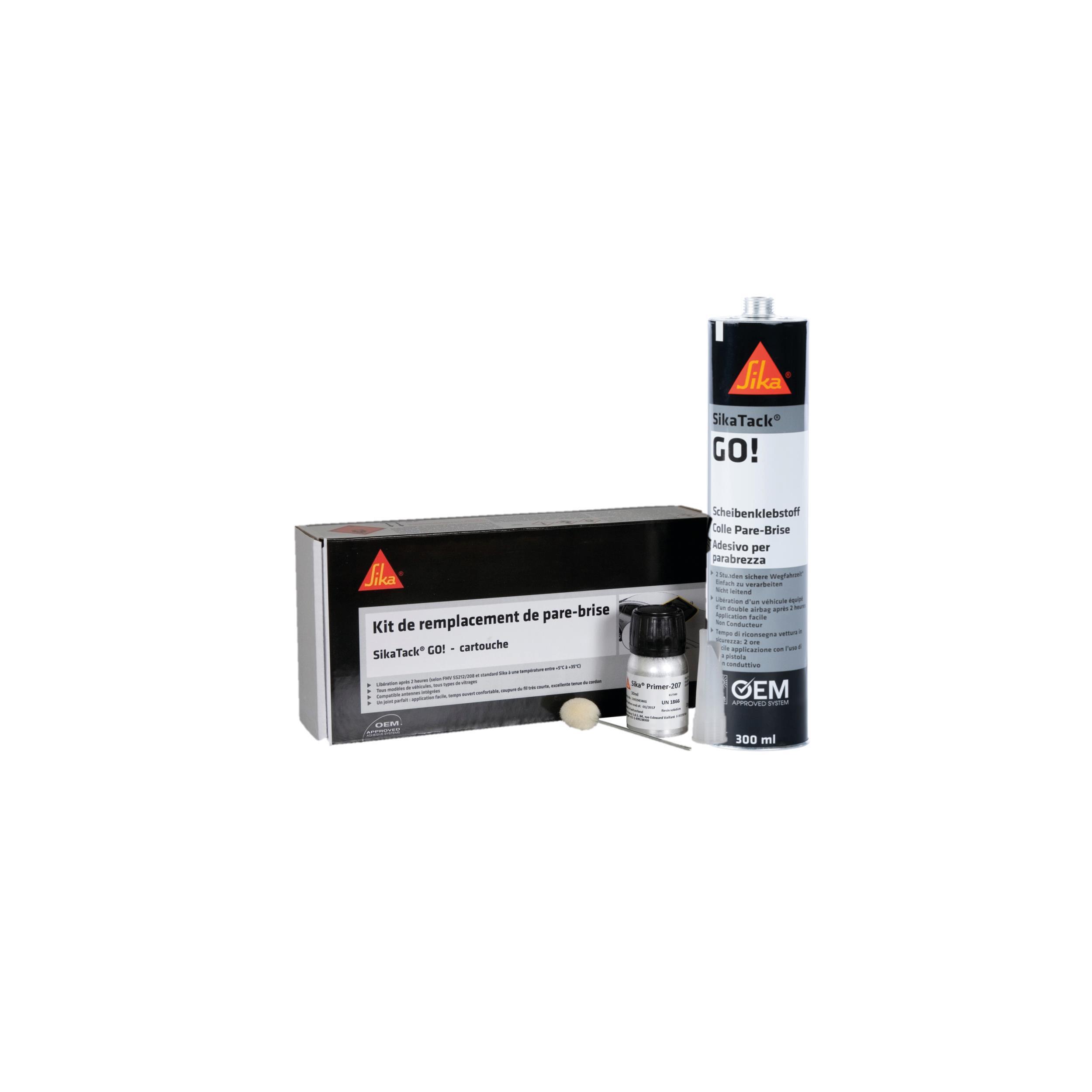 Kit Remplacement Pare-Brise 300 ml SikaTack Go Le kit SikaTack Go! est ...